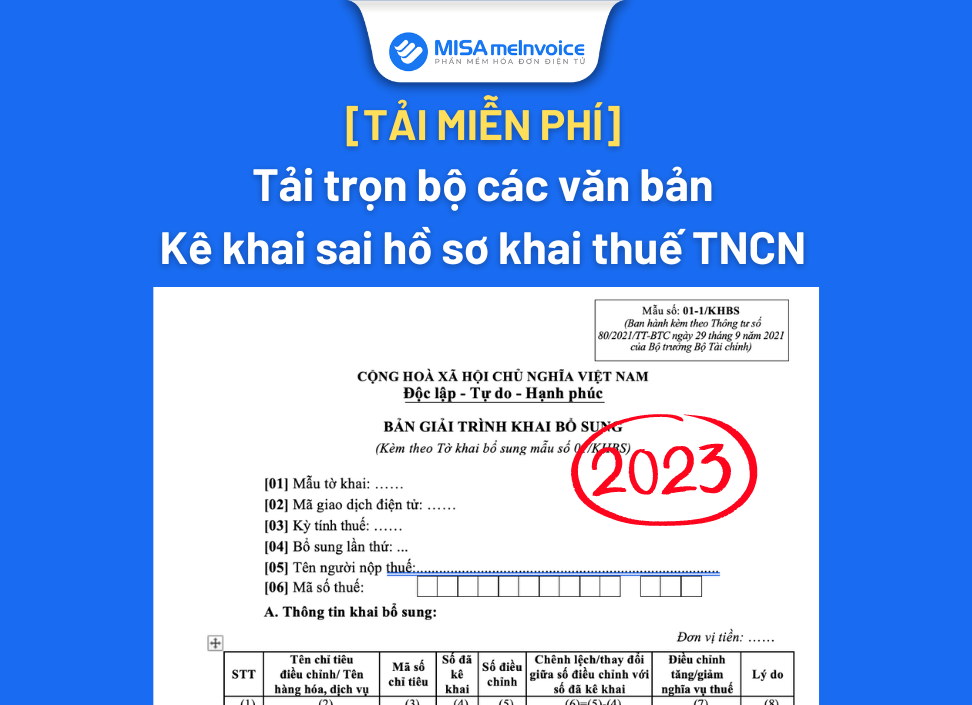 Tải trọn bộ văn bản về Kê khai sai hồ sơ khai thuế thu nhập cá nhân