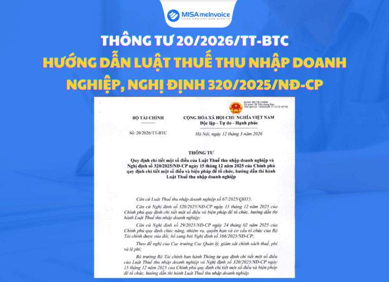 5 điểm ĐÁNG CHÚ Ý tại Thông tư 20/2026/TT-BTC từ 12/03/2026